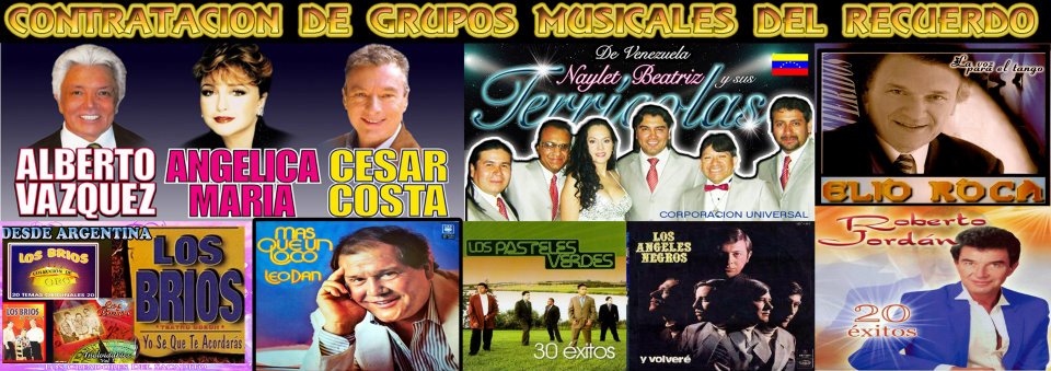 ARTISTAS Y GRUPOS MUSICALES DEL MOMENTO