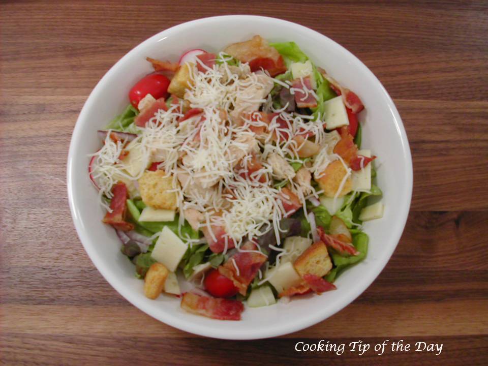 Cooking Tip of the Day: Oven Roasted or Grilled Chicken Club Salad