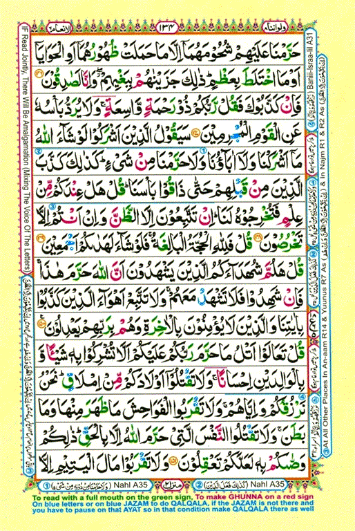 Gateway to Quran: Colour Coded Quran - Para 08