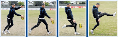 What are the optimal biomechanics of an AFL drop punt and check side ...