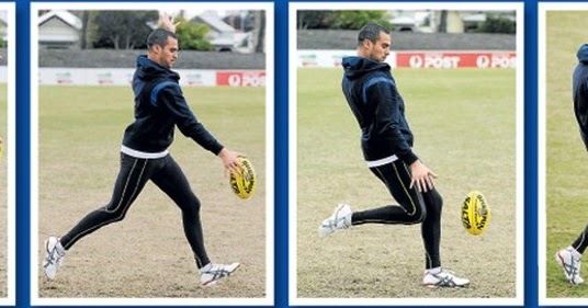 What are the optimal biomechanics of an AFL drop punt and check side ...