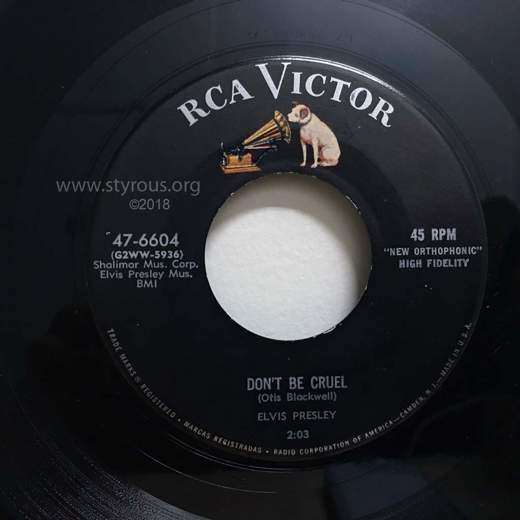 The Styrous® Viewfinder: 45 RPMs 24: Elvis Presley ~ Don't Be Cruel