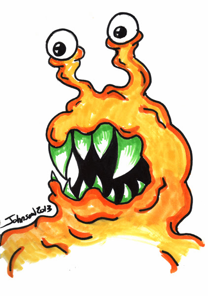 Ahhh! Monsters: 31 Monsters in 31 Days: Monster 24 - Yellow Slug