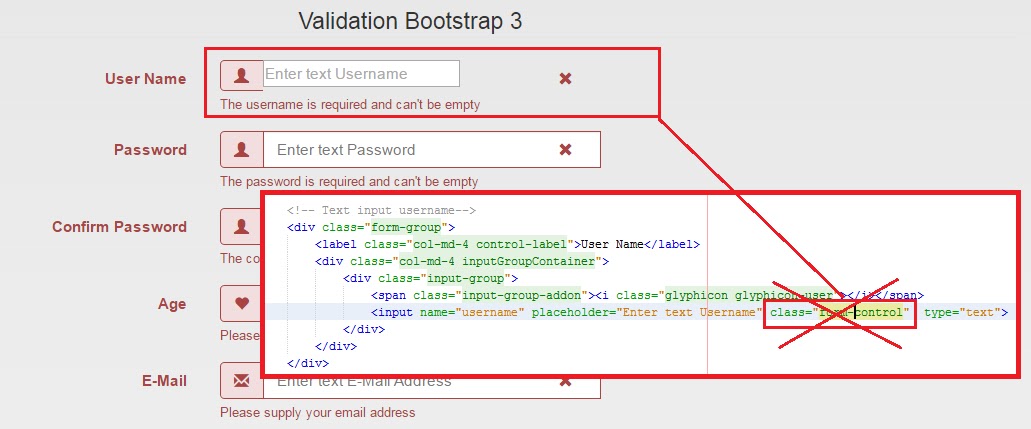 Validator Bootstrap 3 - Bắt lỗi form bằng Javascrip Bootstrap 3 ~ Thế ...