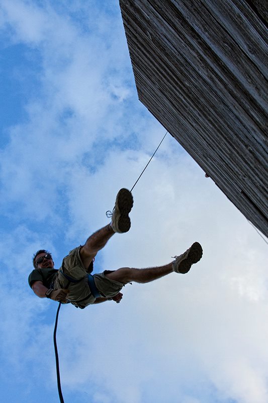 Teaching Rappelling on Torii Station