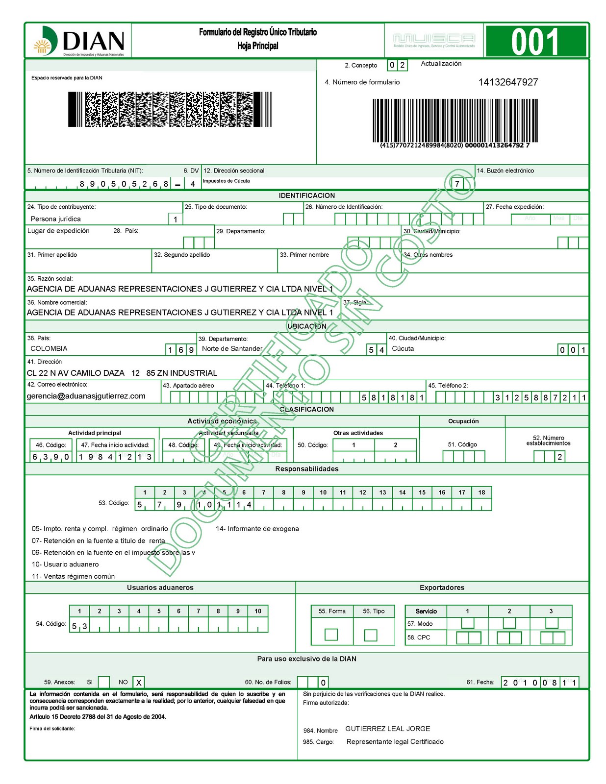 OBLIGADOS A INSCRIBIRSE EN RUT ~ GESTION CONTABLE