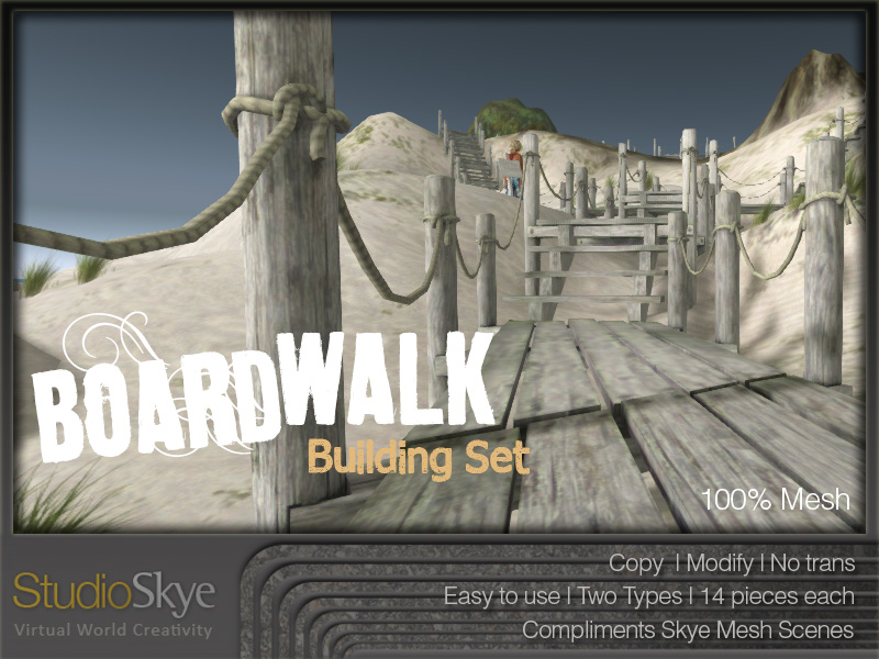 Textures for Second Life: Boardwalk Building Set for Second Life
