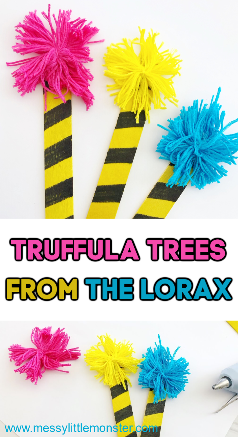 The Lorax Truffula Tree Craft - Messy Little Monster