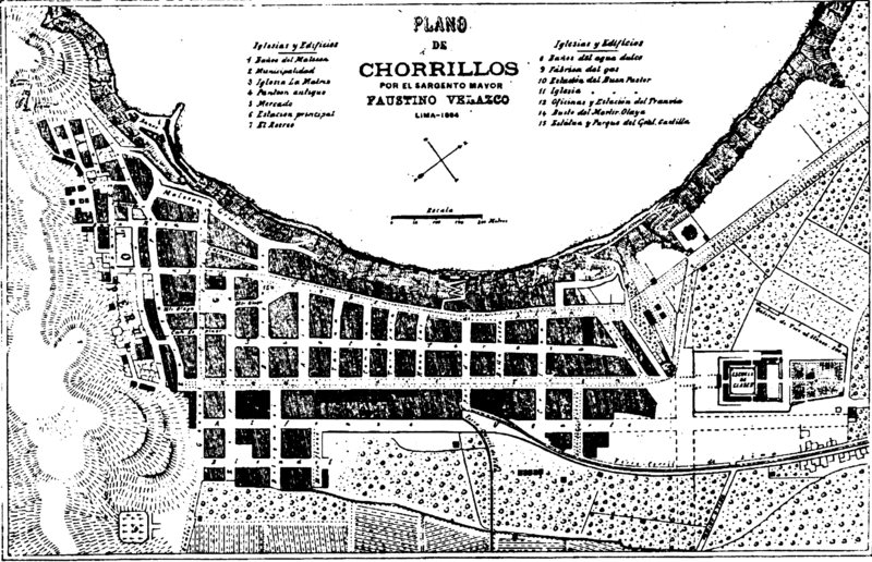 Antiguo Chorrillos en Lima - Perú: Planos antiguos de Chorrillos