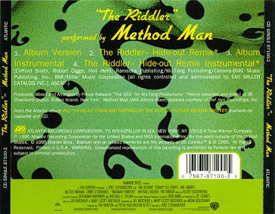 Promo, Import, Retail CD Singles & Albums: Method Man - The Riddler ...