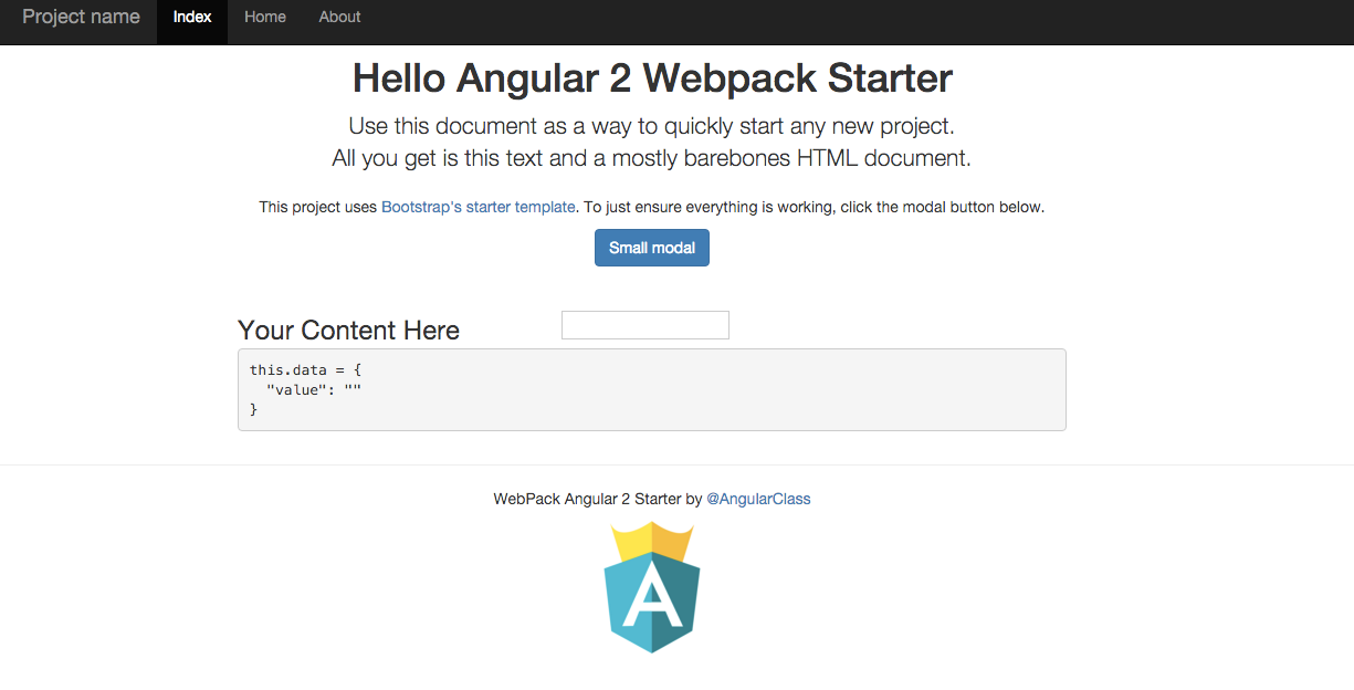 Gunnar Hillert's Blog: Starter Project - Angular 2.0 + TypeScript + WebPack + Bootstrap