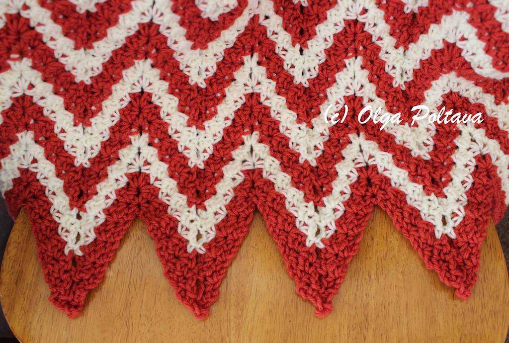 Lacy Crochet: Candy Cane Ripple Crochet Lapghan My New Pattern