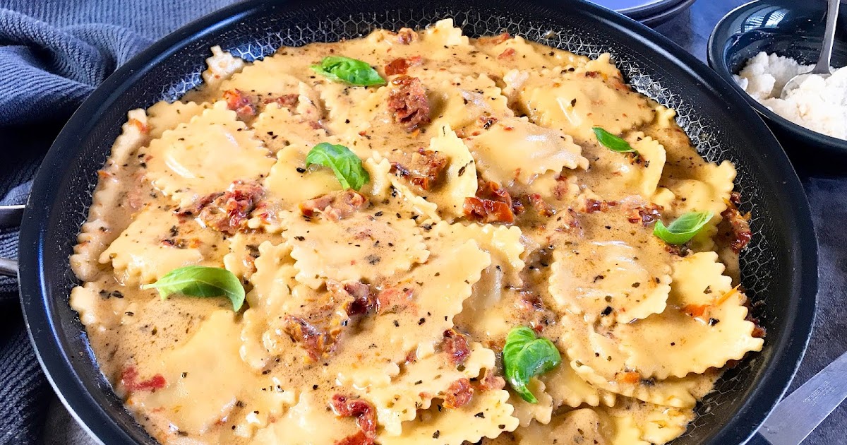 Ravioli with Sun Dried Tomato Cream Sauce