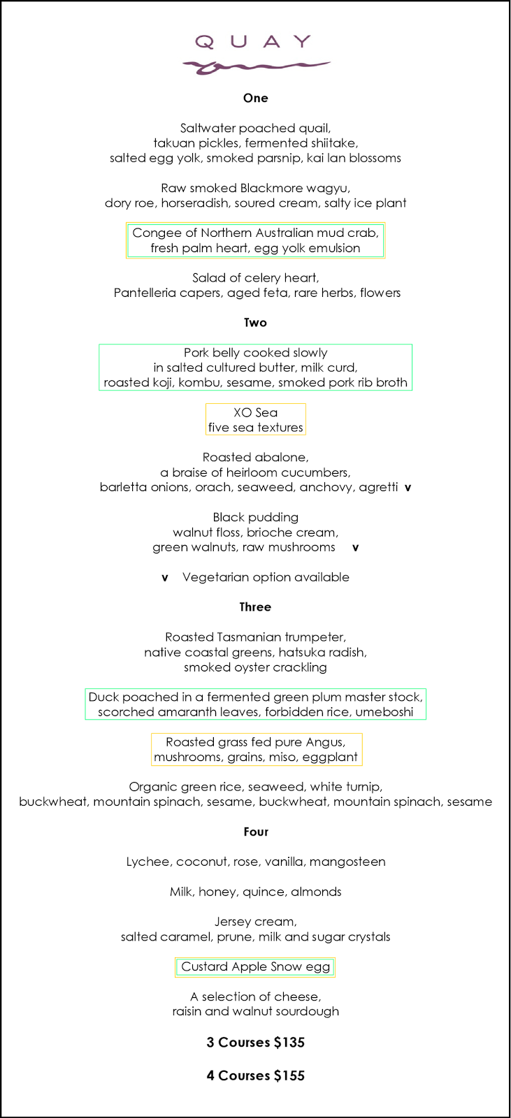 More than a full tummy: Lunch at Quay Restaurant