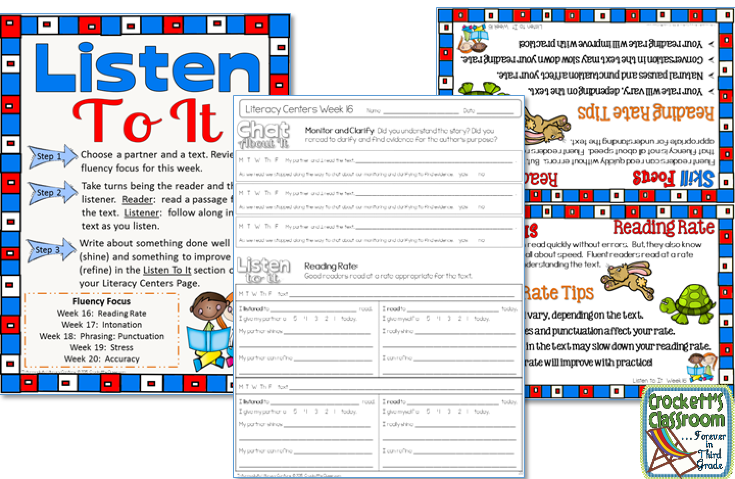 Fifth Grade Literacy Centers, Free Sample! - Crockett's Classroom