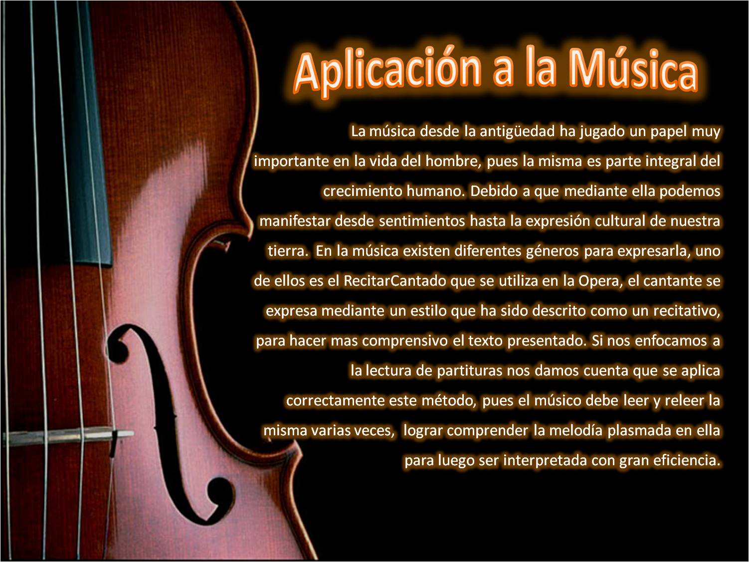 Técnicas de Estudio; El Recitar aplicado a la Música.