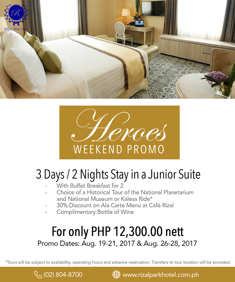 Manila Shopper: Long Weekend Staycation Promos: August 2017