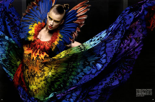 Kiwi's Angels: The Parrot Dress by Alexander McQueen