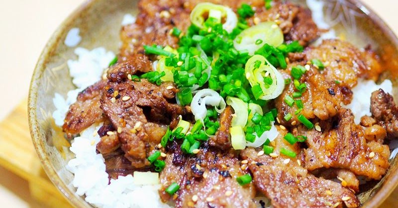 Beef Karubi-don Recipe (韓丼 / カルビ丼 / 焼肉丼) Grilled Beef Rice Bowl ...