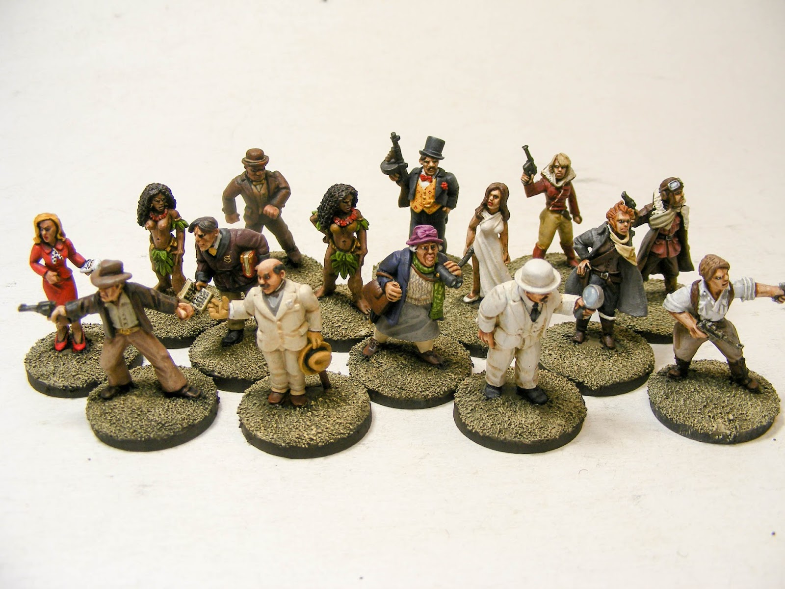 Evil Bob's Miniature Painting: 28mm Commission: Various Pulp Figures