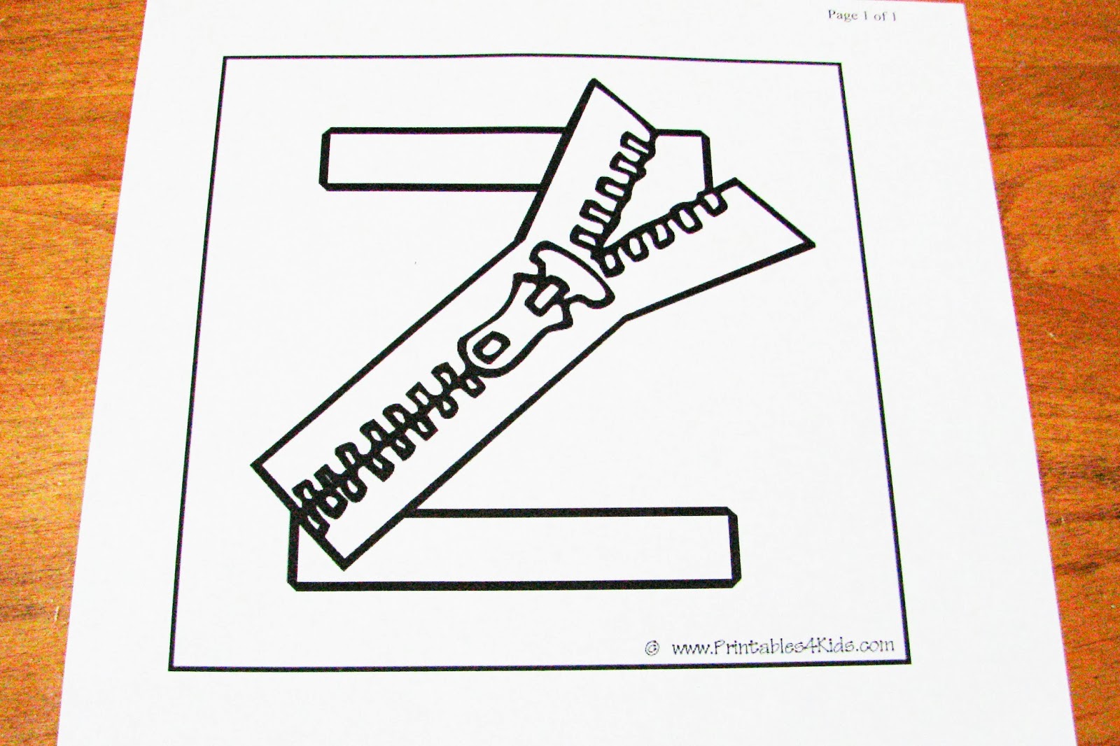 Mommy's Little Helper: Letter Z/Zipper Preschool Theme