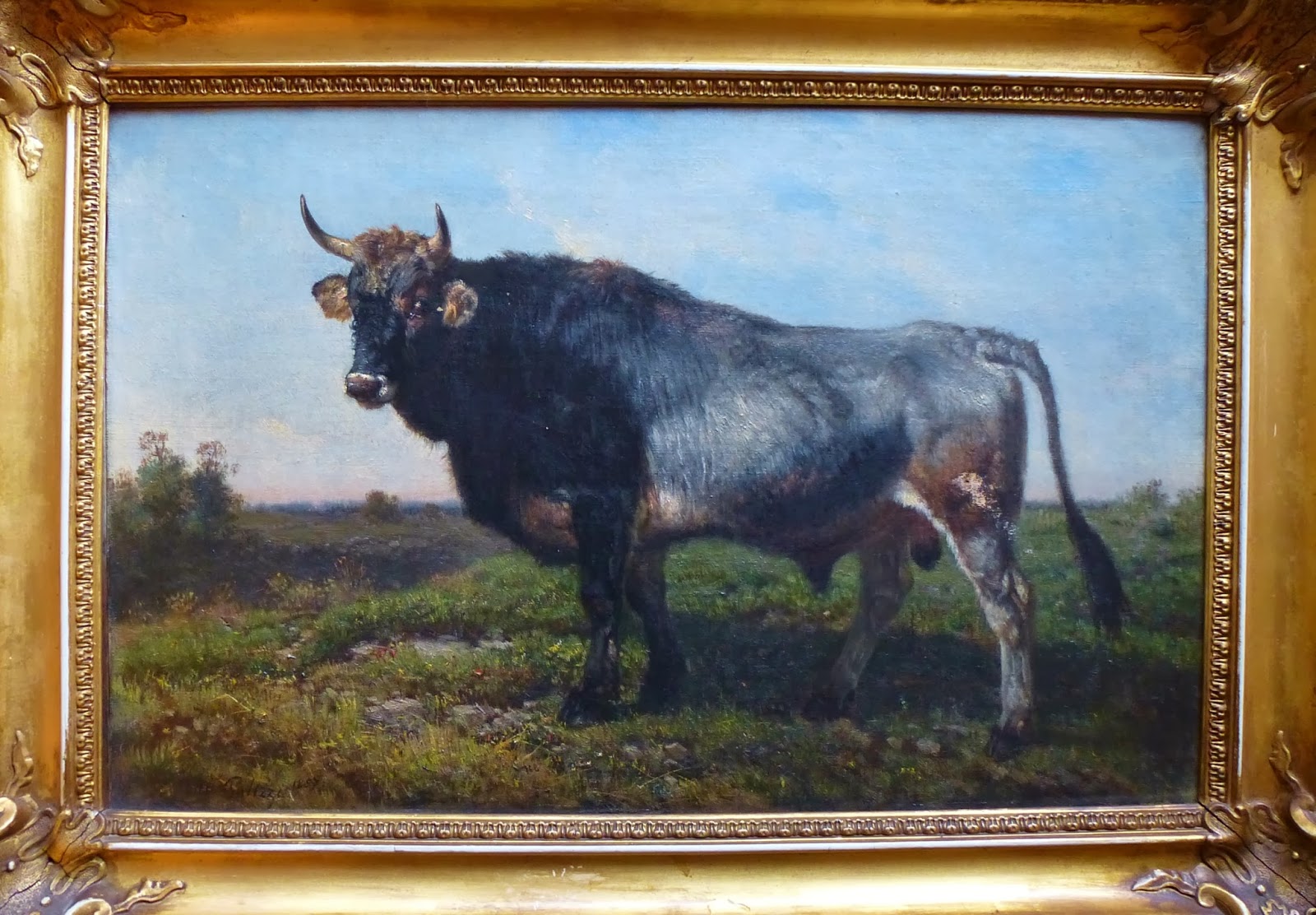 TORO". 1857. AUTENTIFICACIÓN DE UNA OBRA DE FILIPPO PALIZZI.
