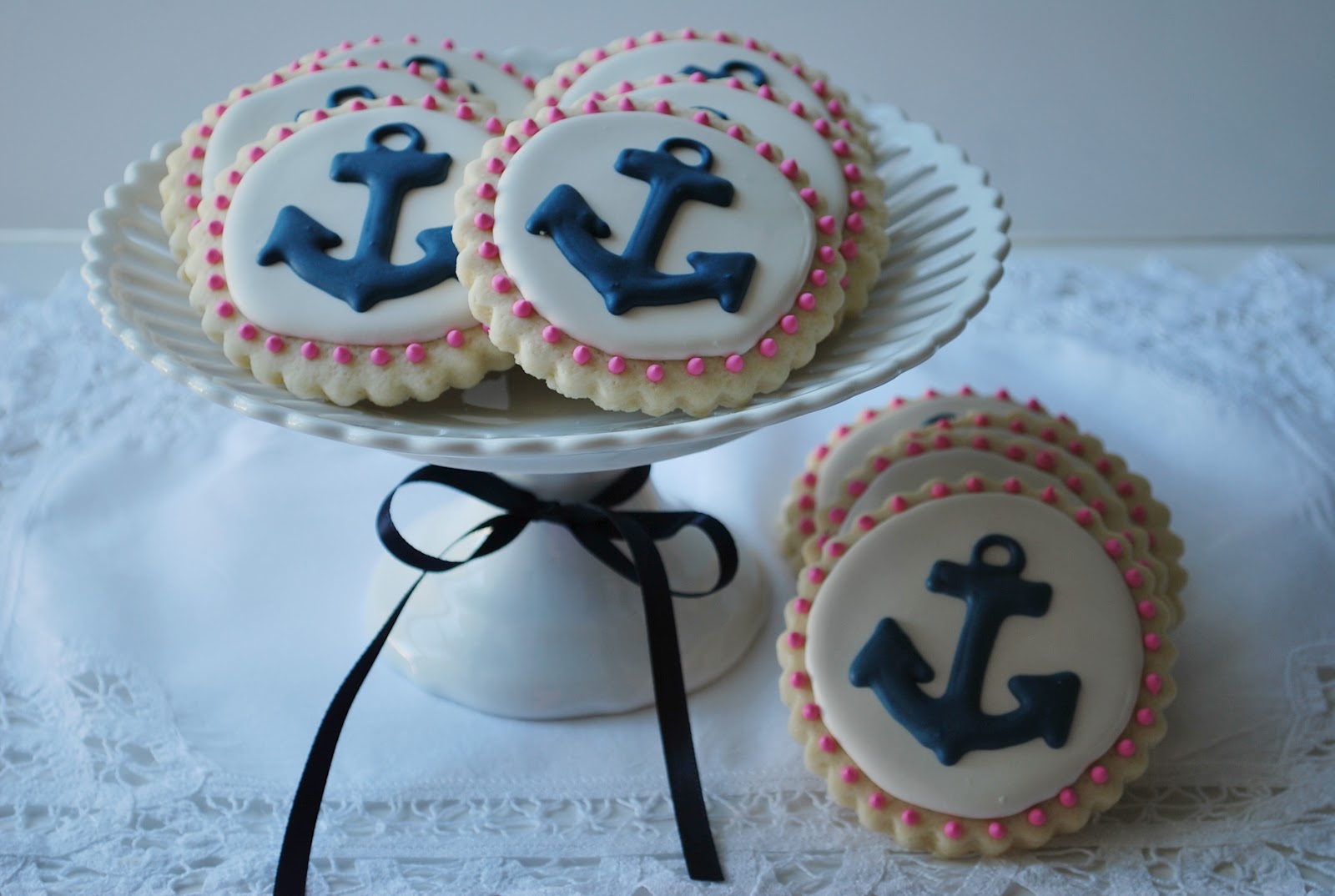 Goosie Girl: Anchor's Away (Pretty Navy & Pink Cookies)