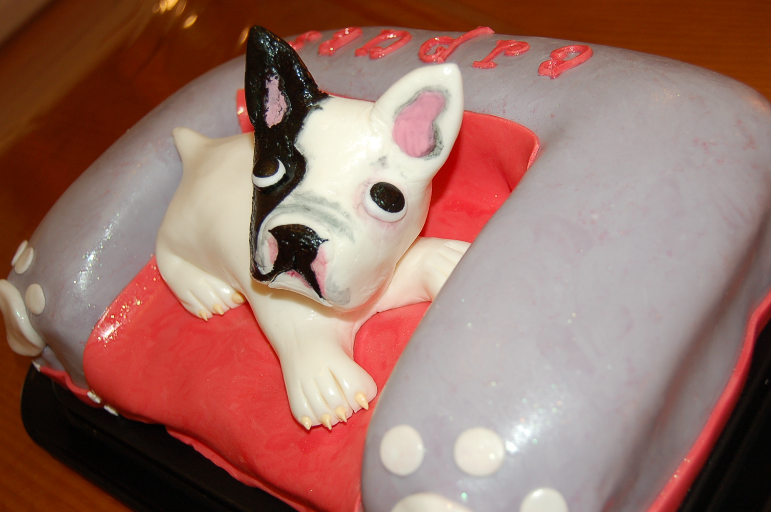 Tarta Fondant Bulldog Francés ~ Aderezando Mi Cocina