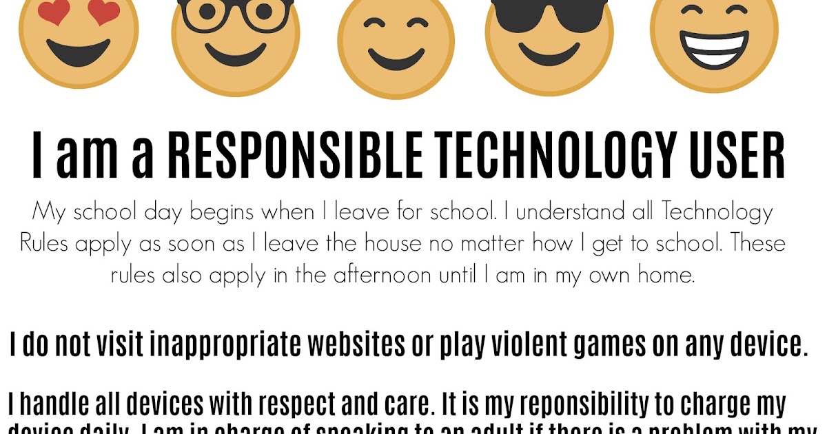 Mrs. Stembrarian: I am a Responsible Technology User FREE POSTER DOWNLOAD