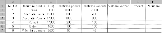 INFOrmaTICa: Fisa de lucru Excel