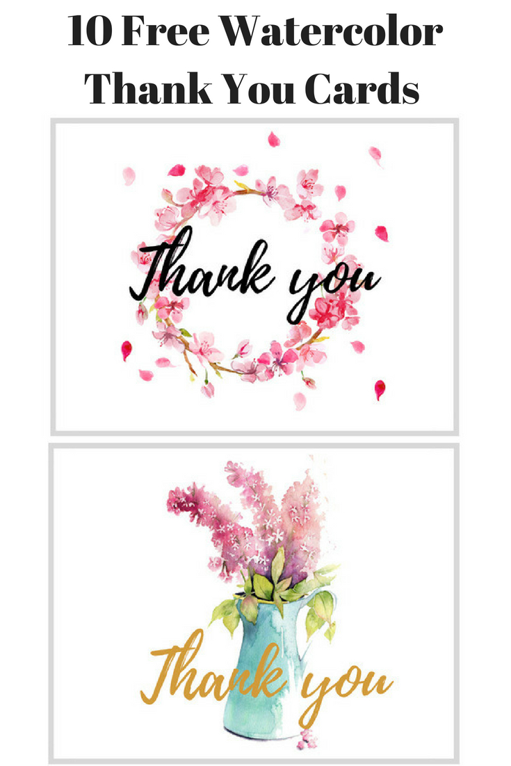 Free Watercolor Thank You Cards and Gratitude Journal | Home Chic Club ...
