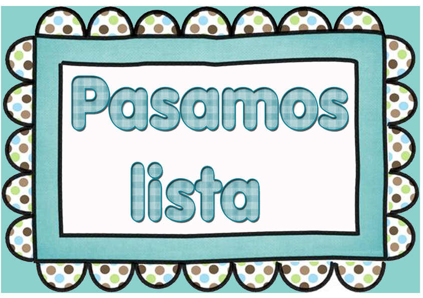 RECURSOS DE EDUCACIÓN INFANTIL: PASAMOS LISTA