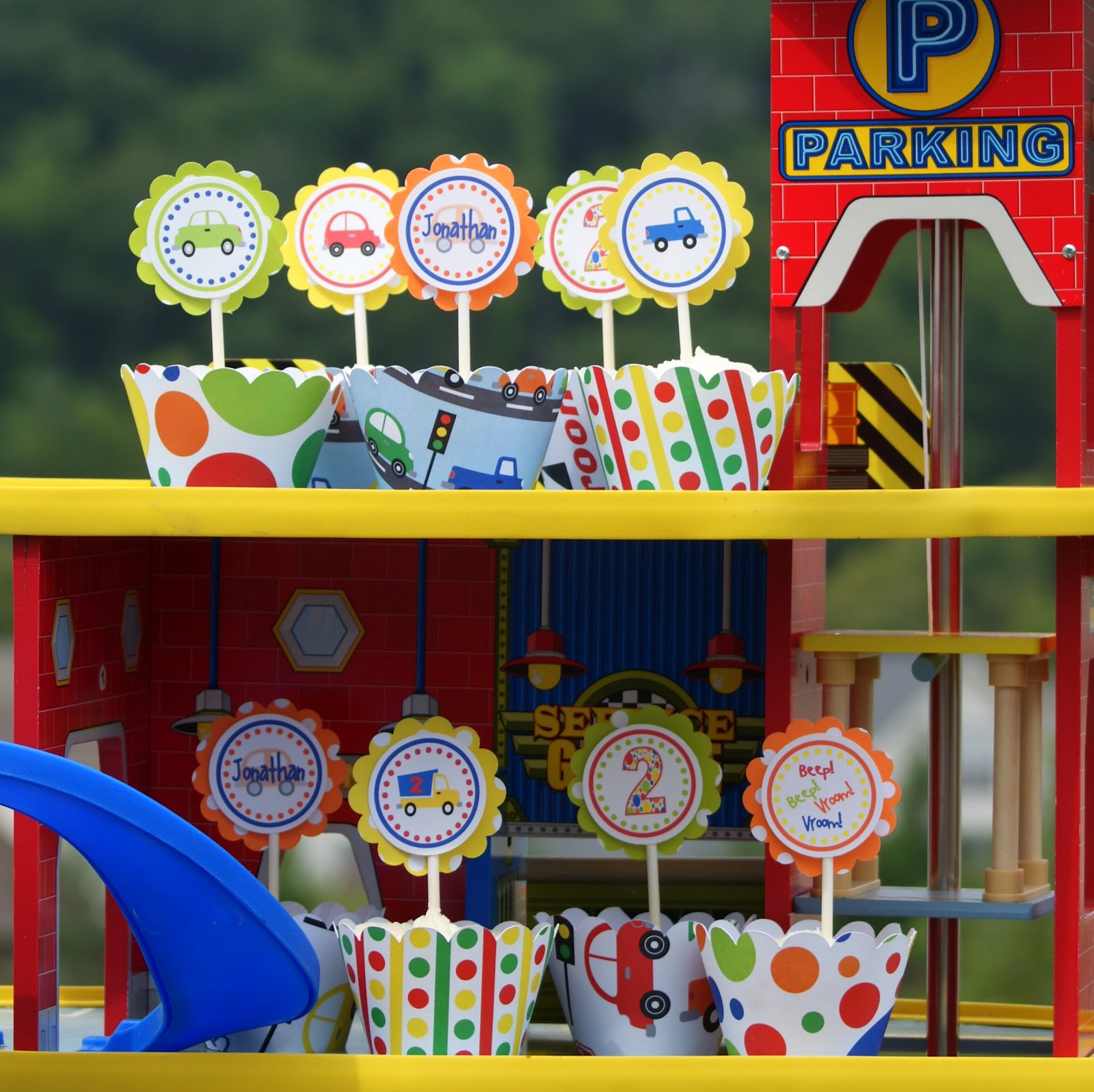 A Little Loveliness: A Colorful Cars Birthday Party