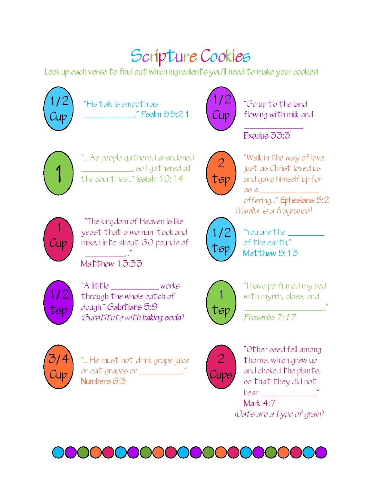 Pumpkin Seed Crafts: Scripture Cookies