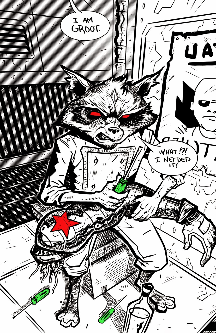 Kevin Bandt Concepts: Rocket Raccoon and Winter Soldier