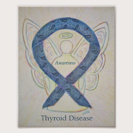 Awareness Angels Art Project: Thyroid Diseases Awareness Ribbon Art