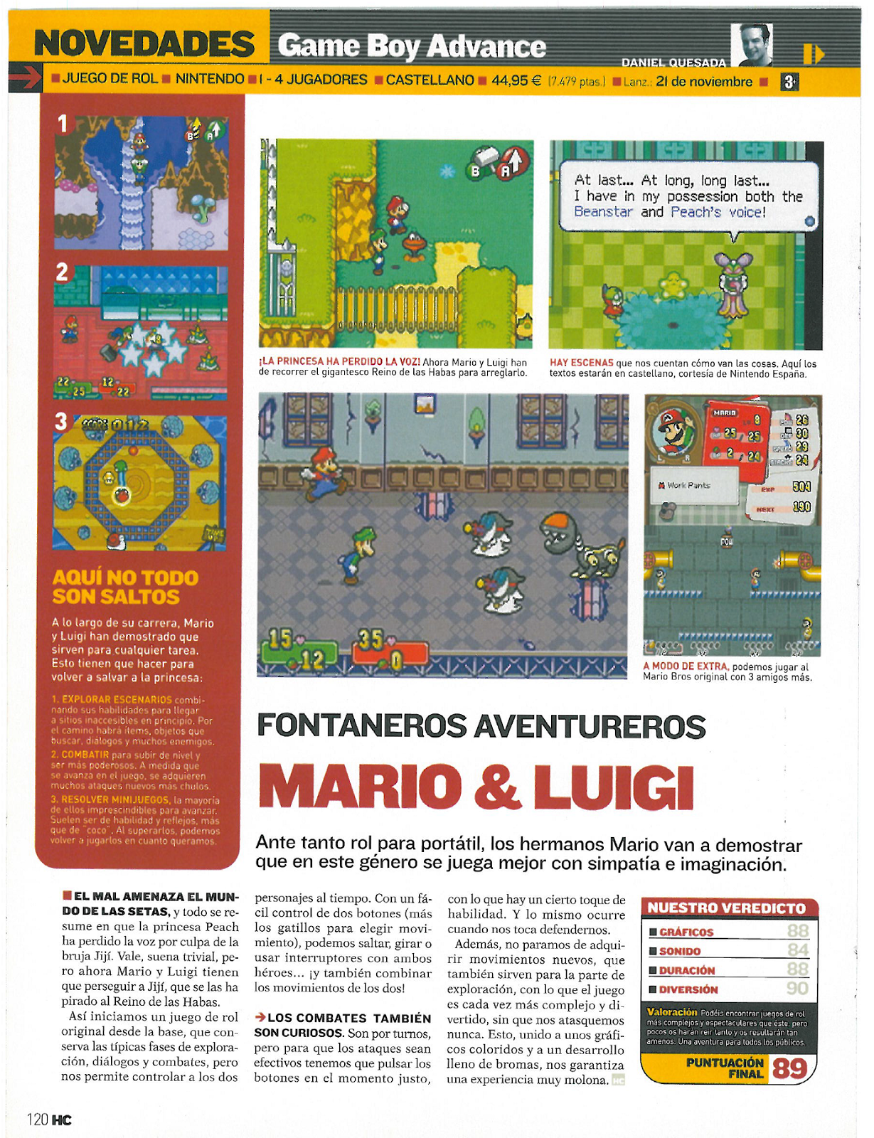 El blog de Game Boy Advance: Los "Marios" en GBA