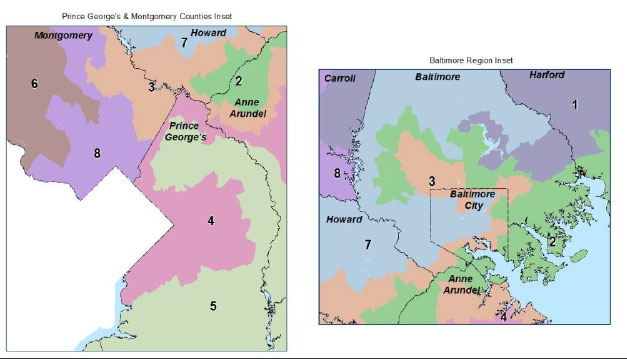 maryland juice: Maryland's 2012 Congressional Districts