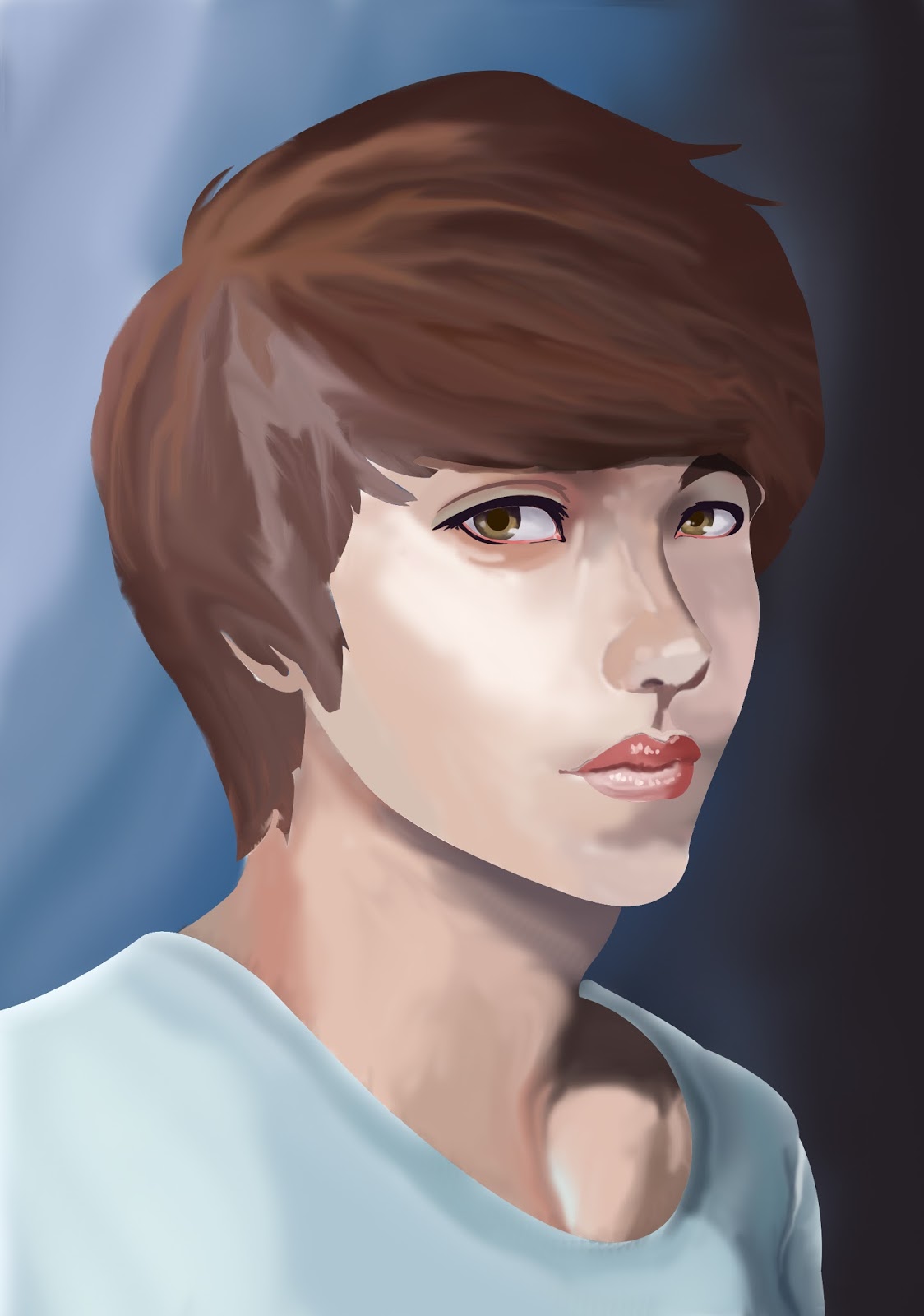 Digital painting of boy