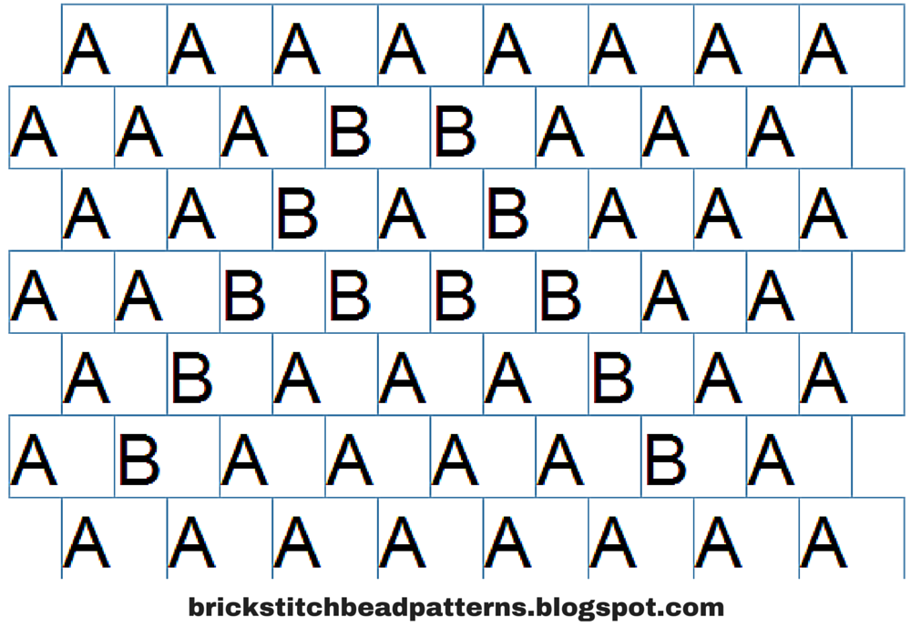Brick Stitch Bead Patterns Journal: A - Alphabet 1 Free Brick Stitch ...