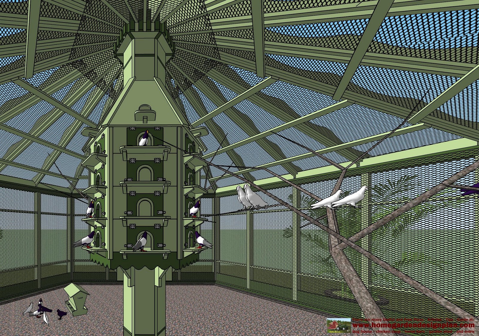 home garden plans: A100 - Aviary Plans Construction - Aviary Design ...