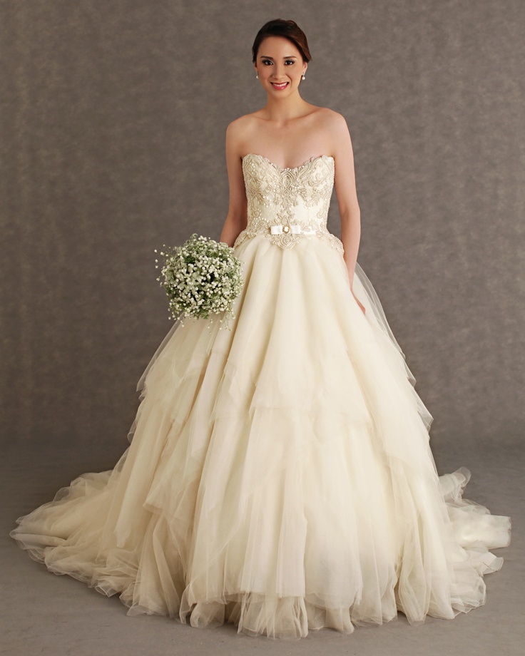 Krem rengi gelinlik modelleri ~ bleble