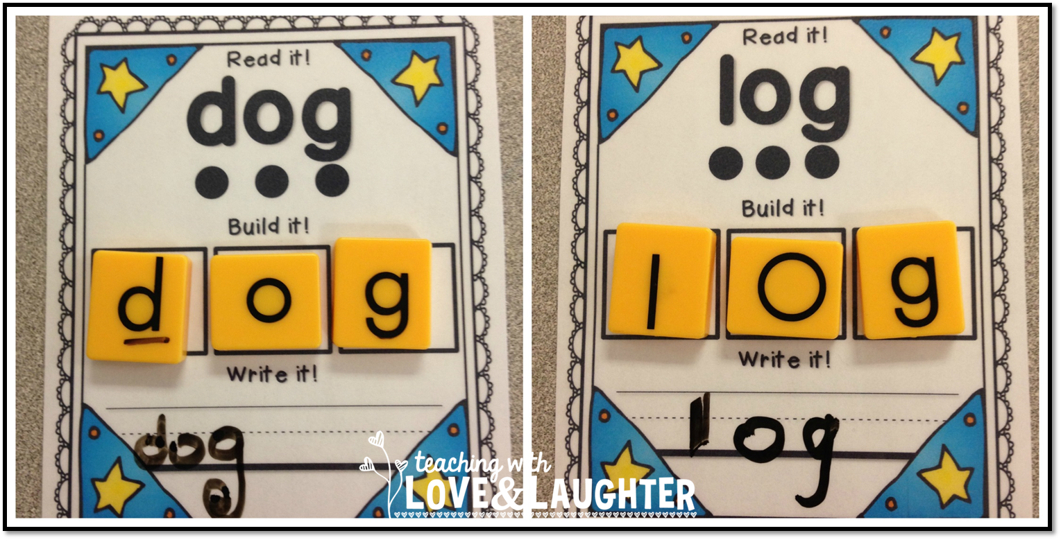 Teaching With Love and Laughter: CVC Words {Read it! Build it! Write it!}