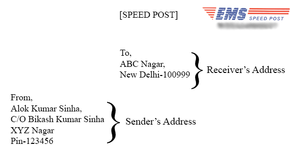 Best way to write an Address on Indian speed post sample envelop | All ...