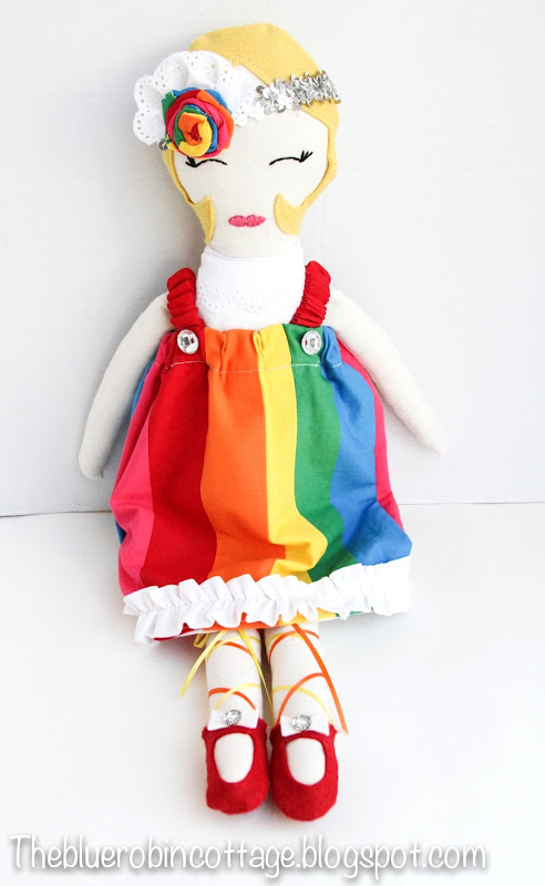Blue Robin Cottage: Rainbow Sparkle Dolly