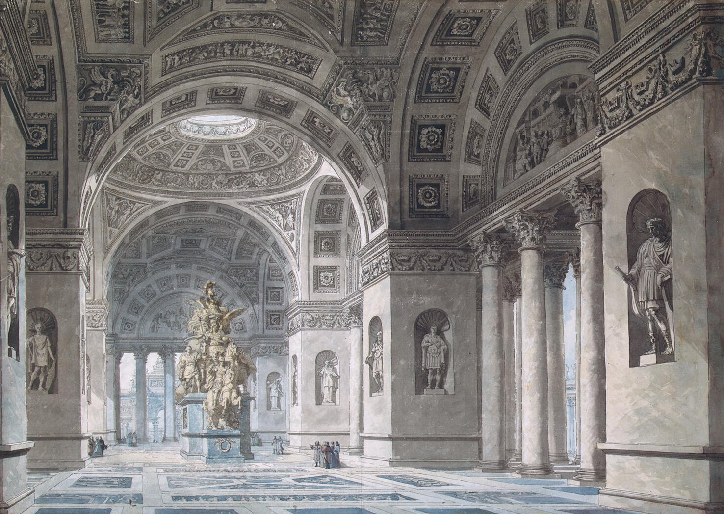 Interior of the Temple of Immortality - Louis Jean Desprez | Endless ...