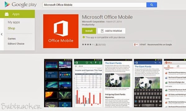 Microsoft Office goes completely free for Android phones - Subtracker