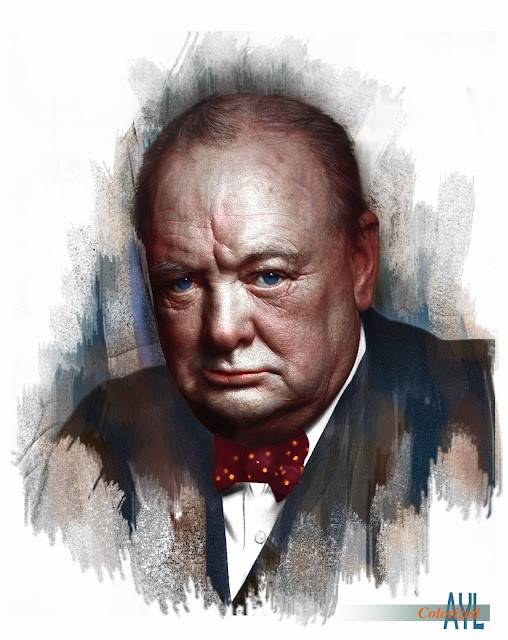 Colors for a Bygone Era: Winston Churchill, 1941, colorized