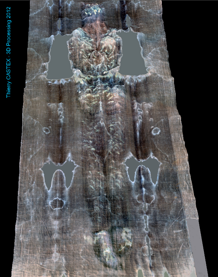 Etude de l'image du Linceul de Turin: Vues 3D de la face dorsale du ...