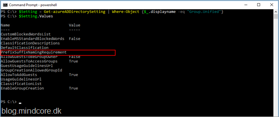 Azure AD Naming Policy for Office 365 Groups - Mindcore Techblog